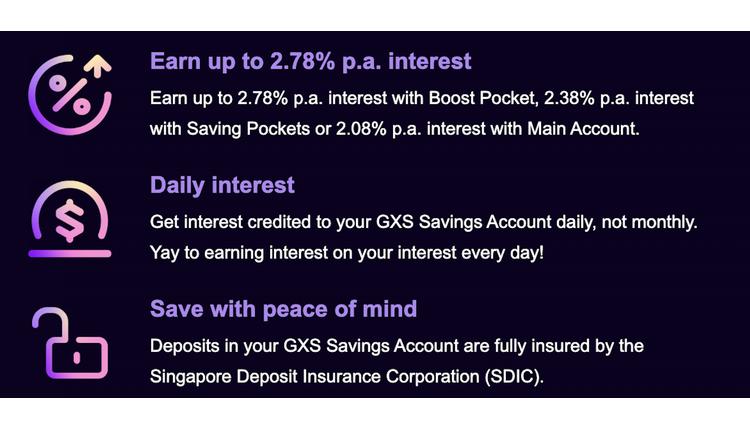 GXS Savings Account increases maximum balance to S$95K
